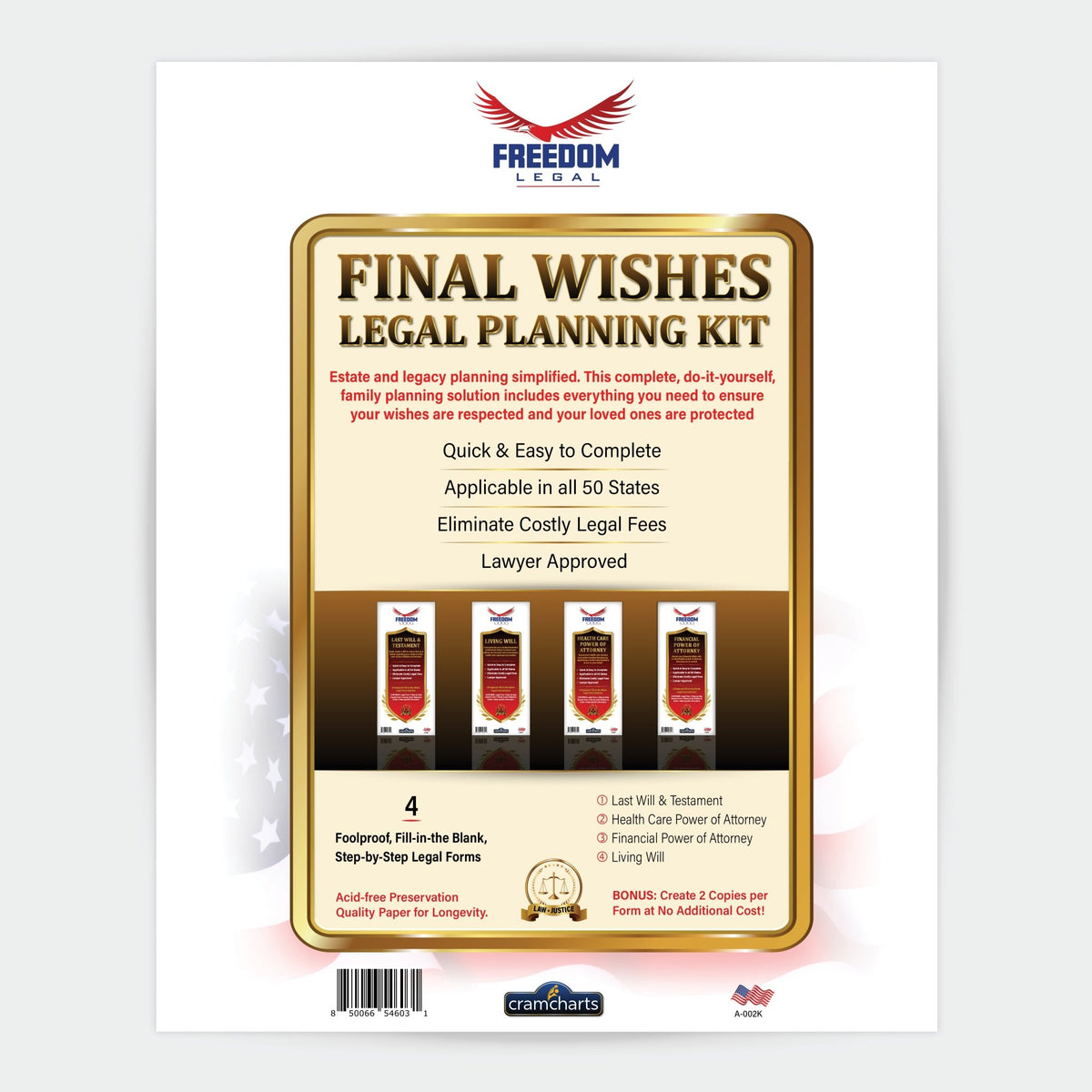 Final Wishes Planning Kit USA | Final Wish Legal Planning – Cramcharts ...