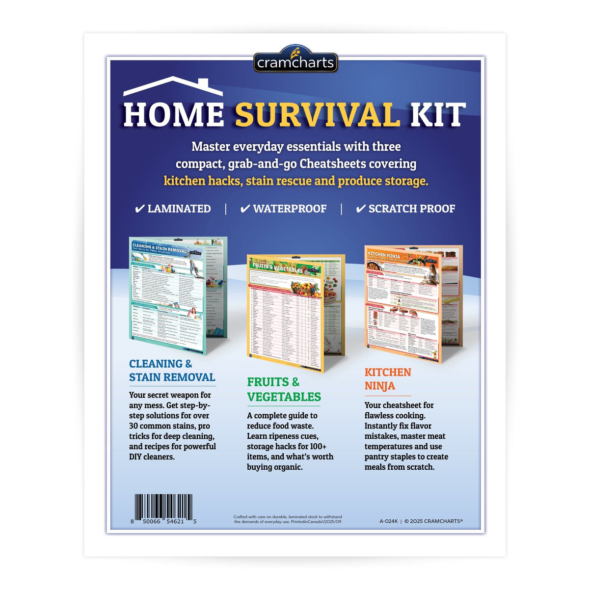 Home Survival Kit | Kitchen, Produce & Cleaning Guides | Cramcharts